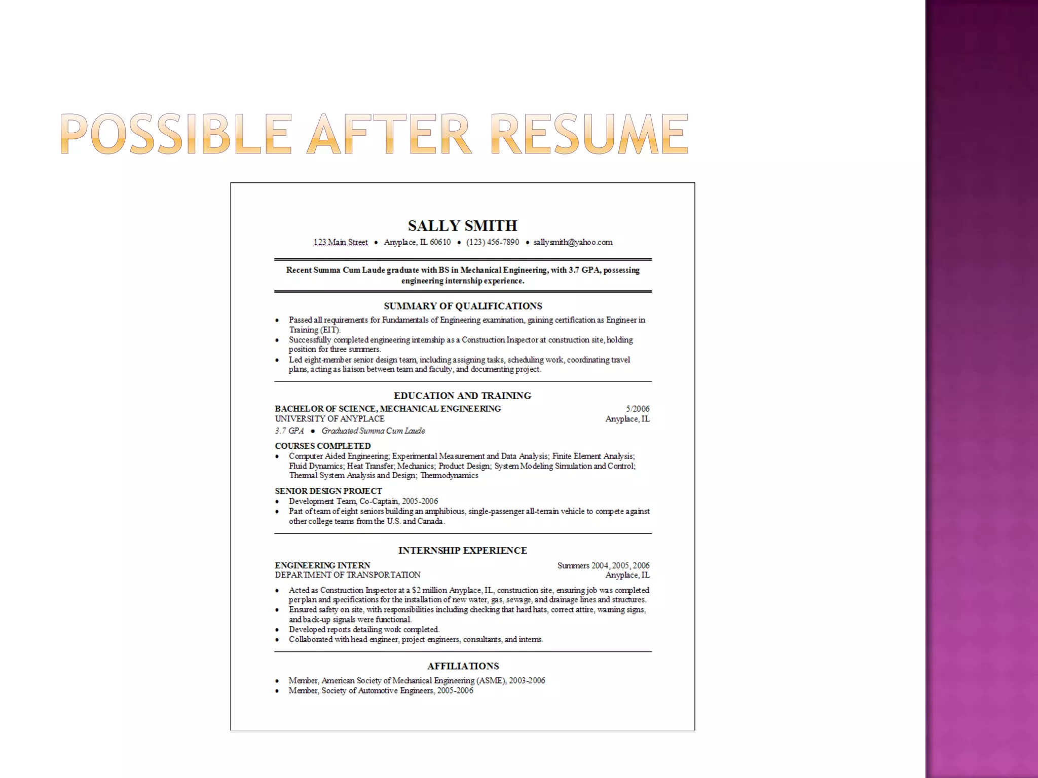 Building a Resume | PPT