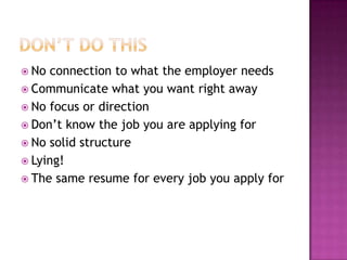 Building a Resume | PPT