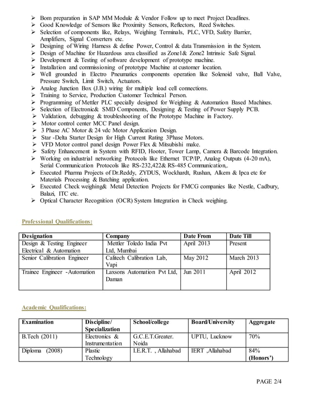 Resume2 | DOCX | Technology & Computing