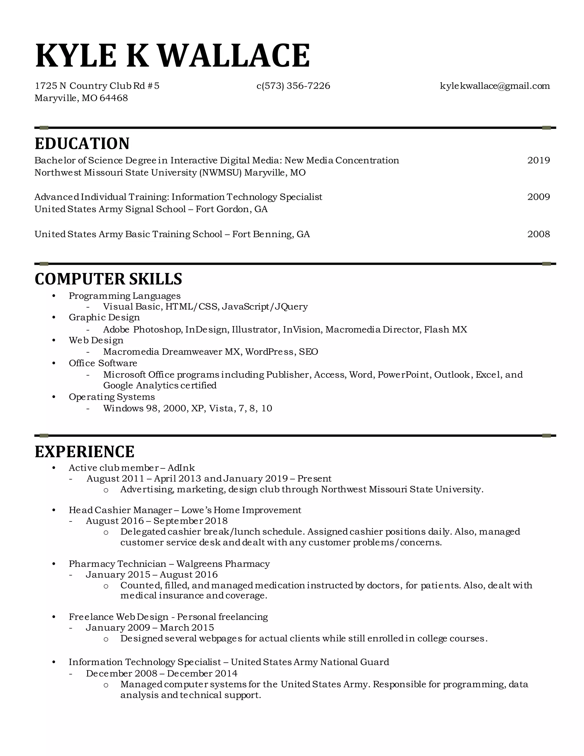 Resume2 | DOCX | Computing | Technology & Computing