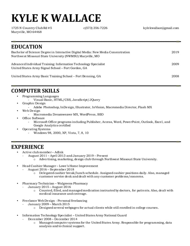Resume2 | DOCX | Computing | Technology & Computing