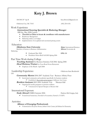 Resume2009 | PDF