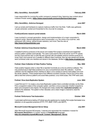 Resume | PDF | Antivirus Software | Computer Software and Applications