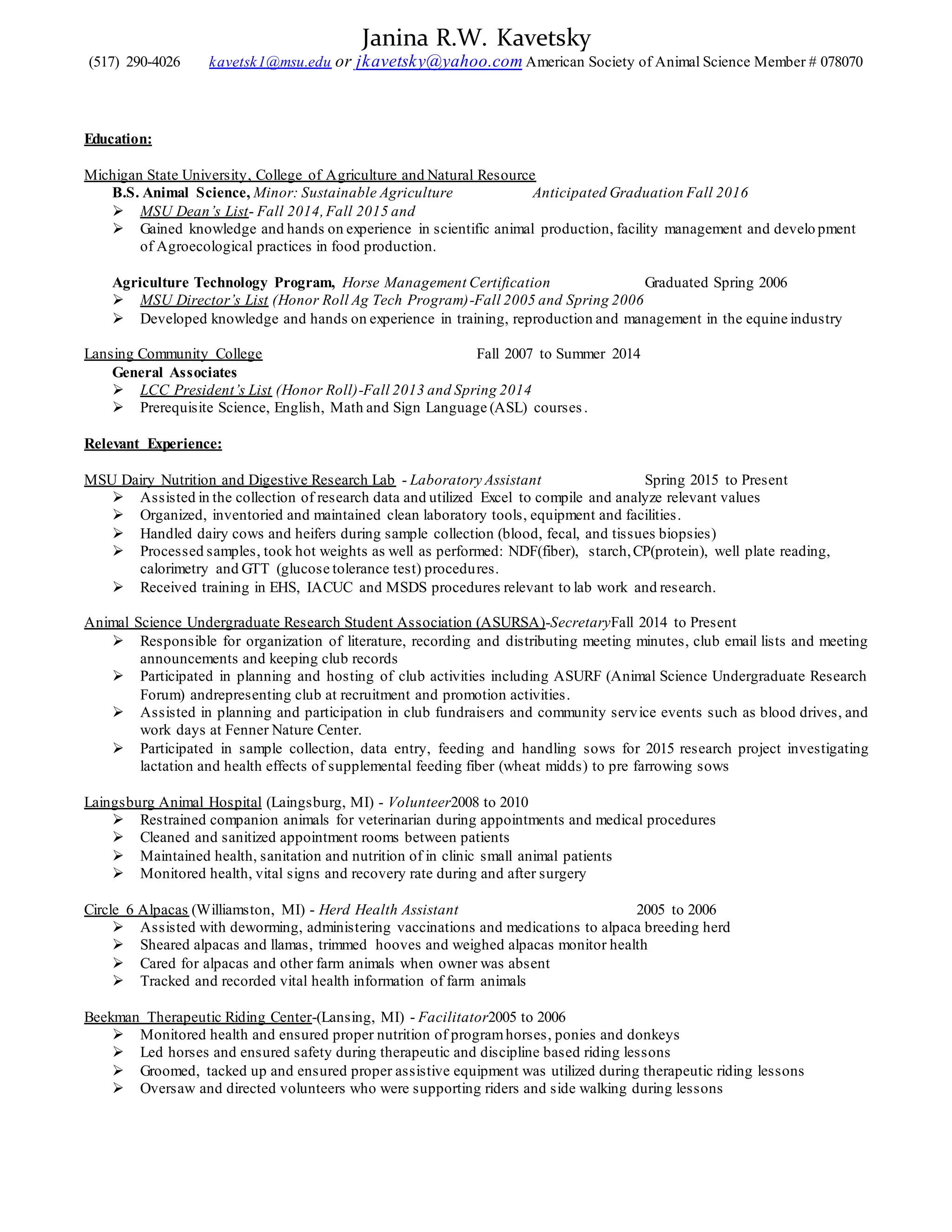 Resume2016 | PDF