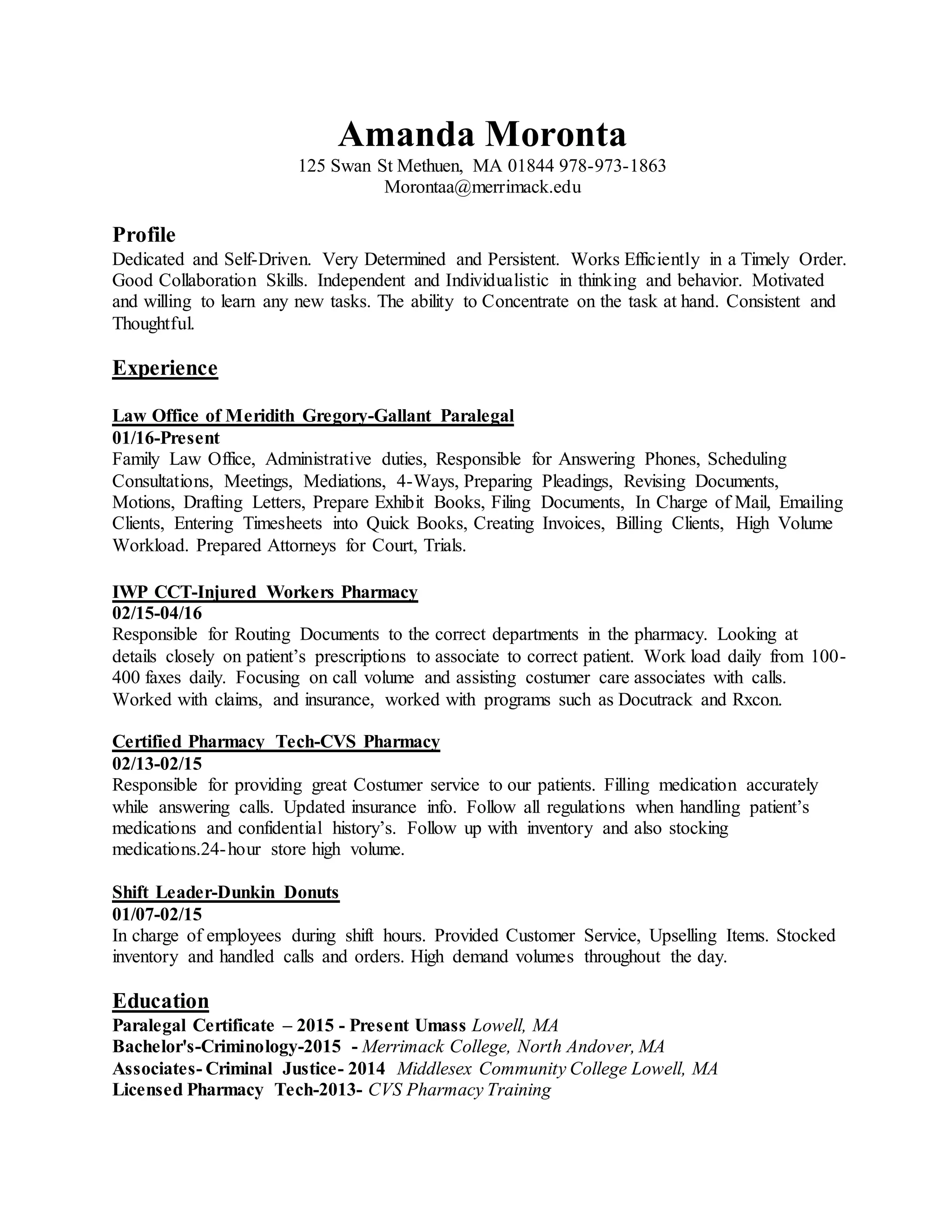 Resume 2016 a moronta | DOCX