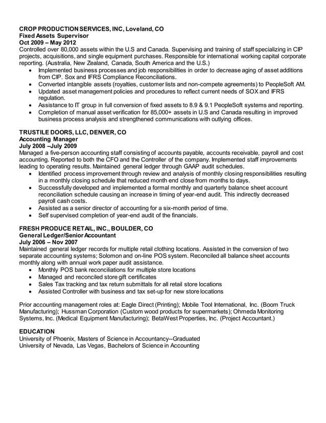 Resume 2018 | DOCX | Business Accounting & Finance | Business