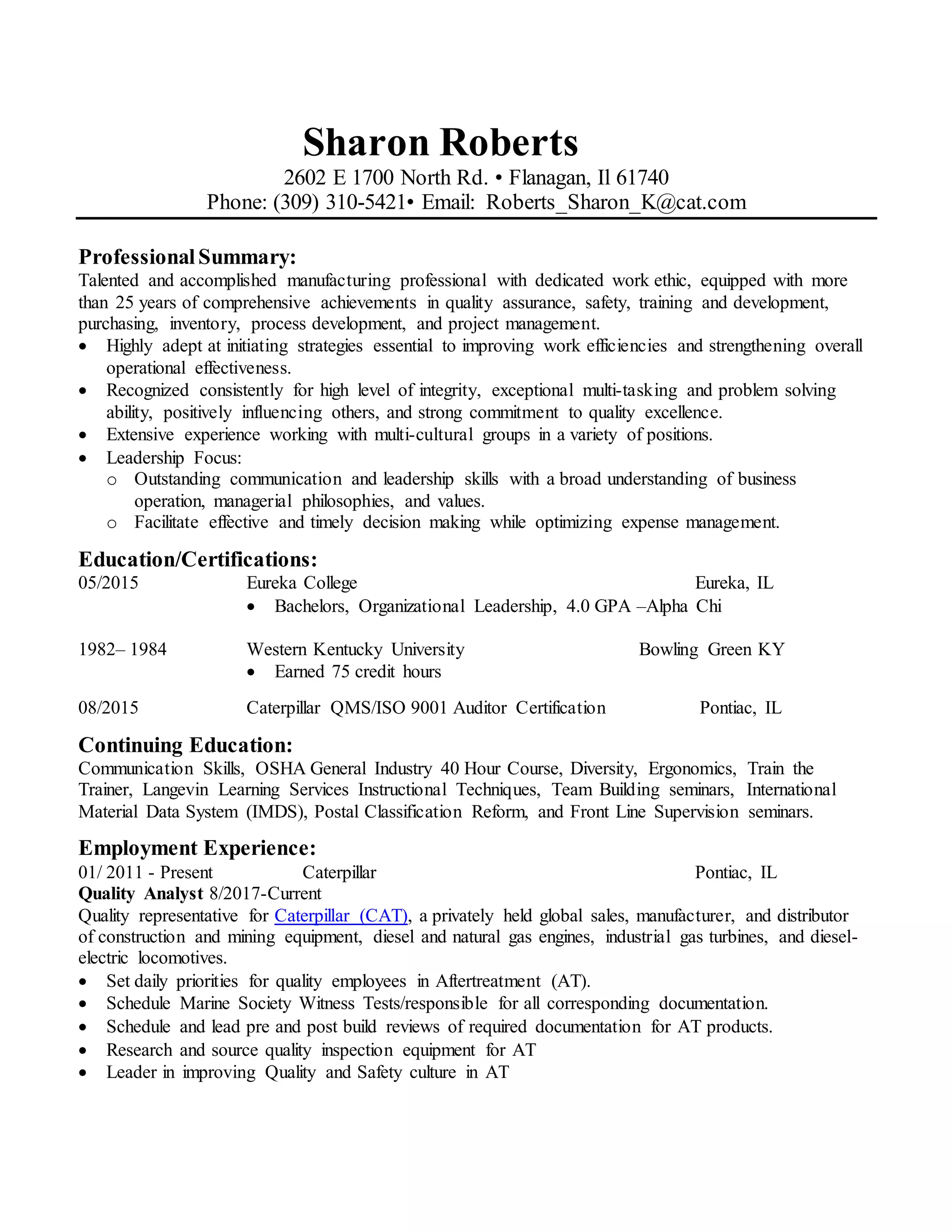 Resume 2018 | PDF