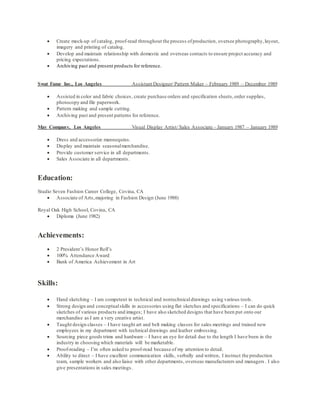 Resume accessories designer | DOCX