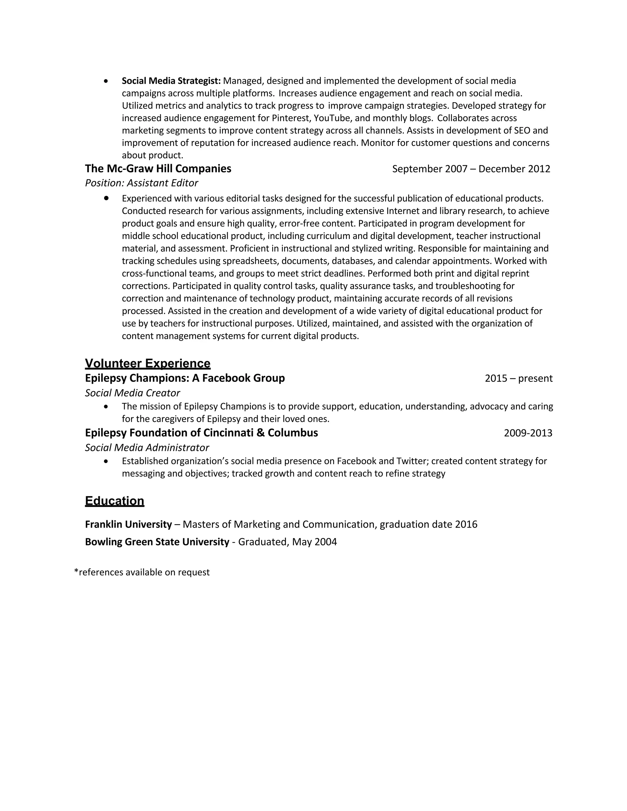 Resume_ACS_2018 | PDF