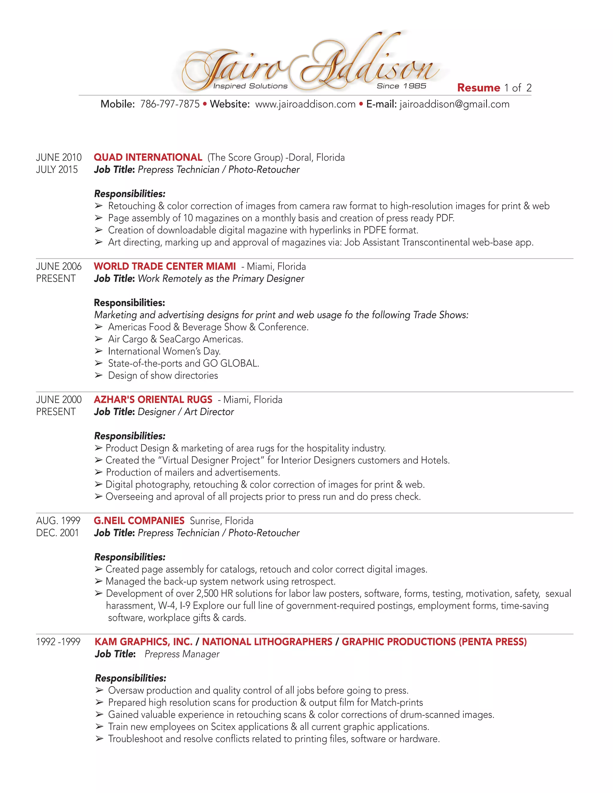 Jairo Addison Resume | PDF