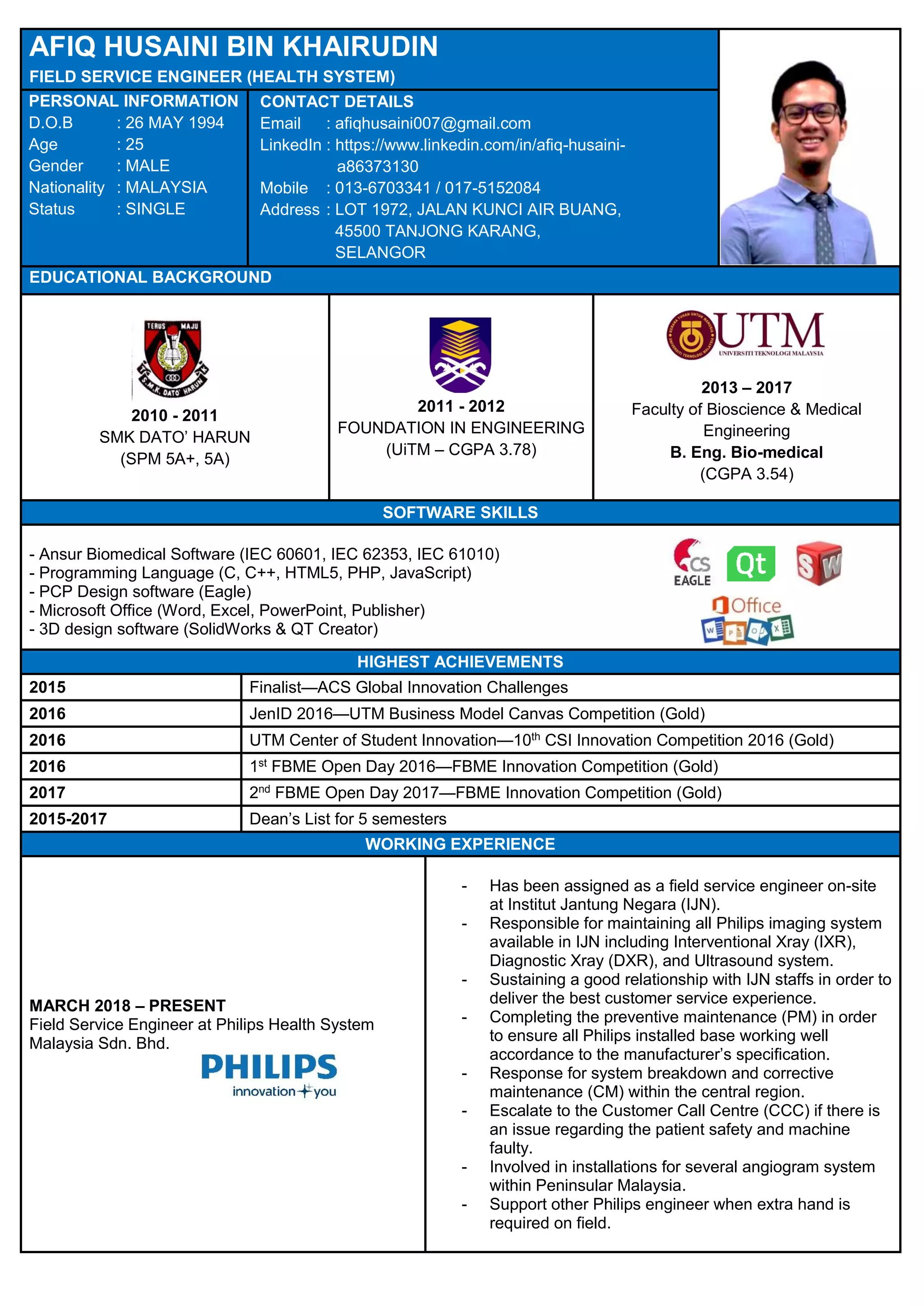 Resume Afiq Husaini | PDF