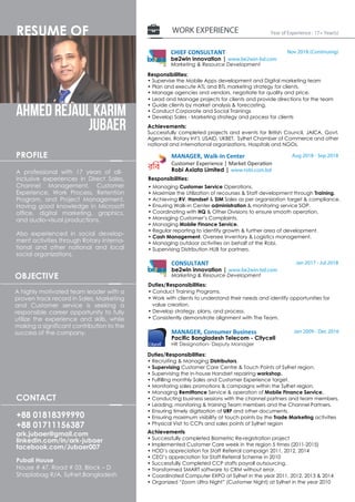 Resume Ahmed Rejaul Karim | PDF | Business Administration | Business