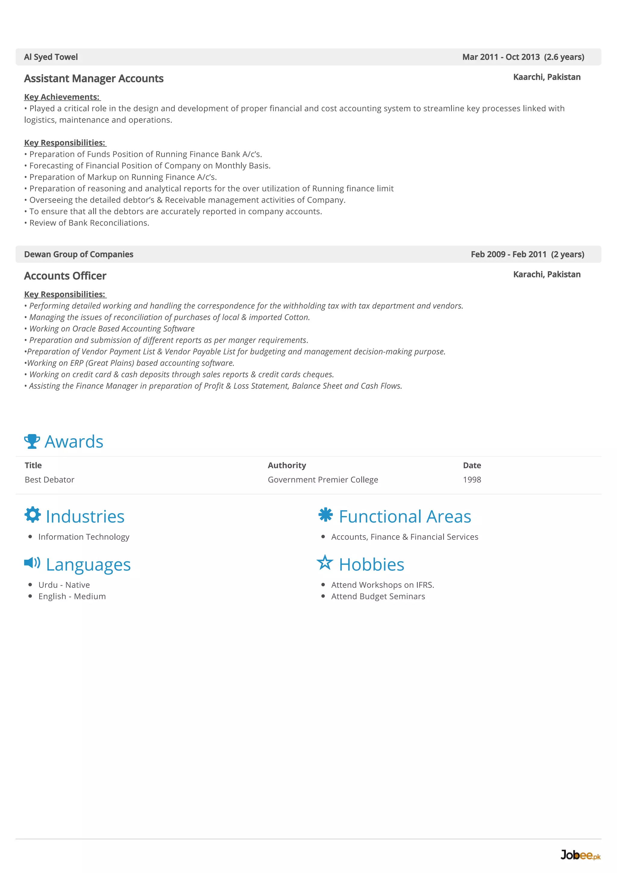 Resume' ahmer zamir | PDF