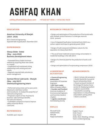 Resume Ashfaq Khan | PDF