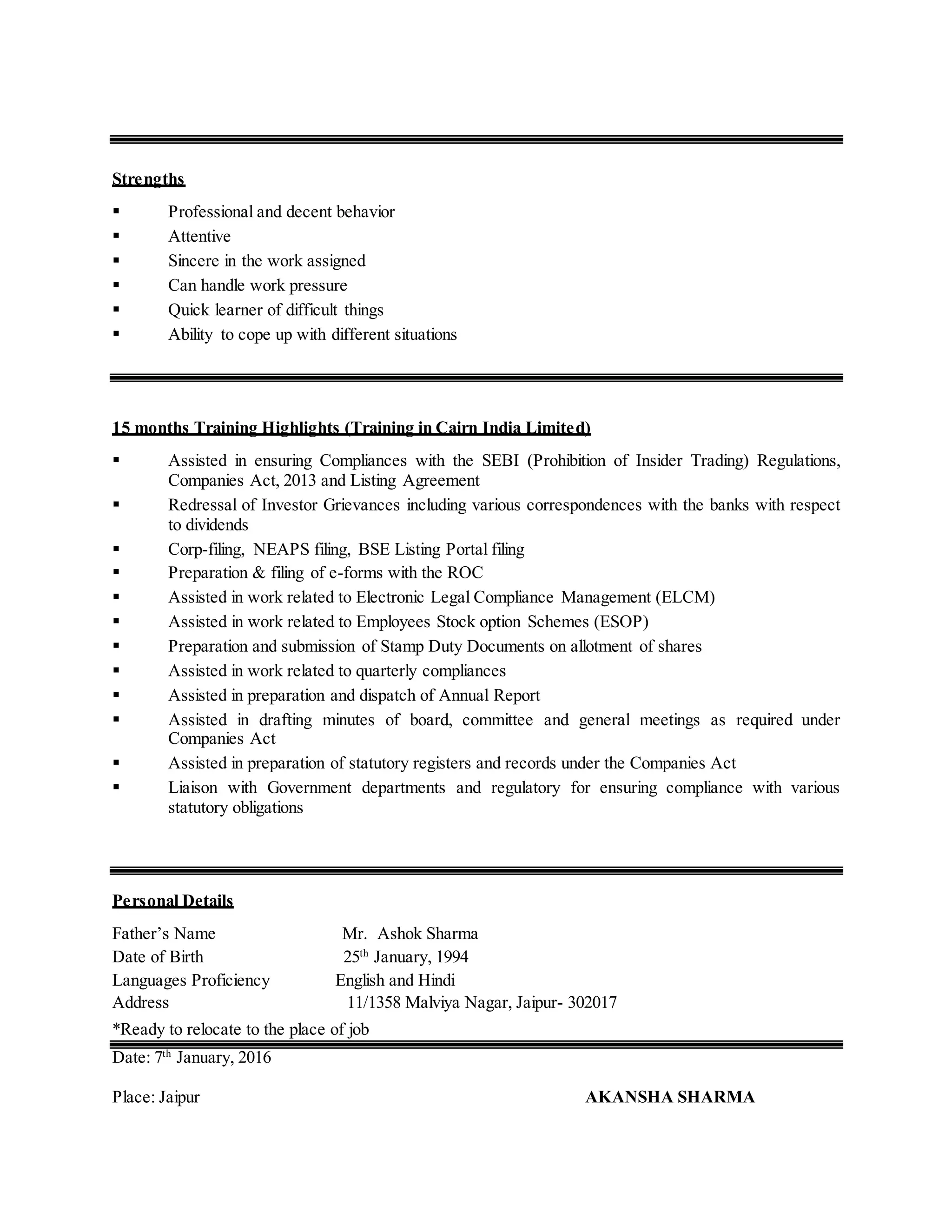 Resume akansha sharma | PDF