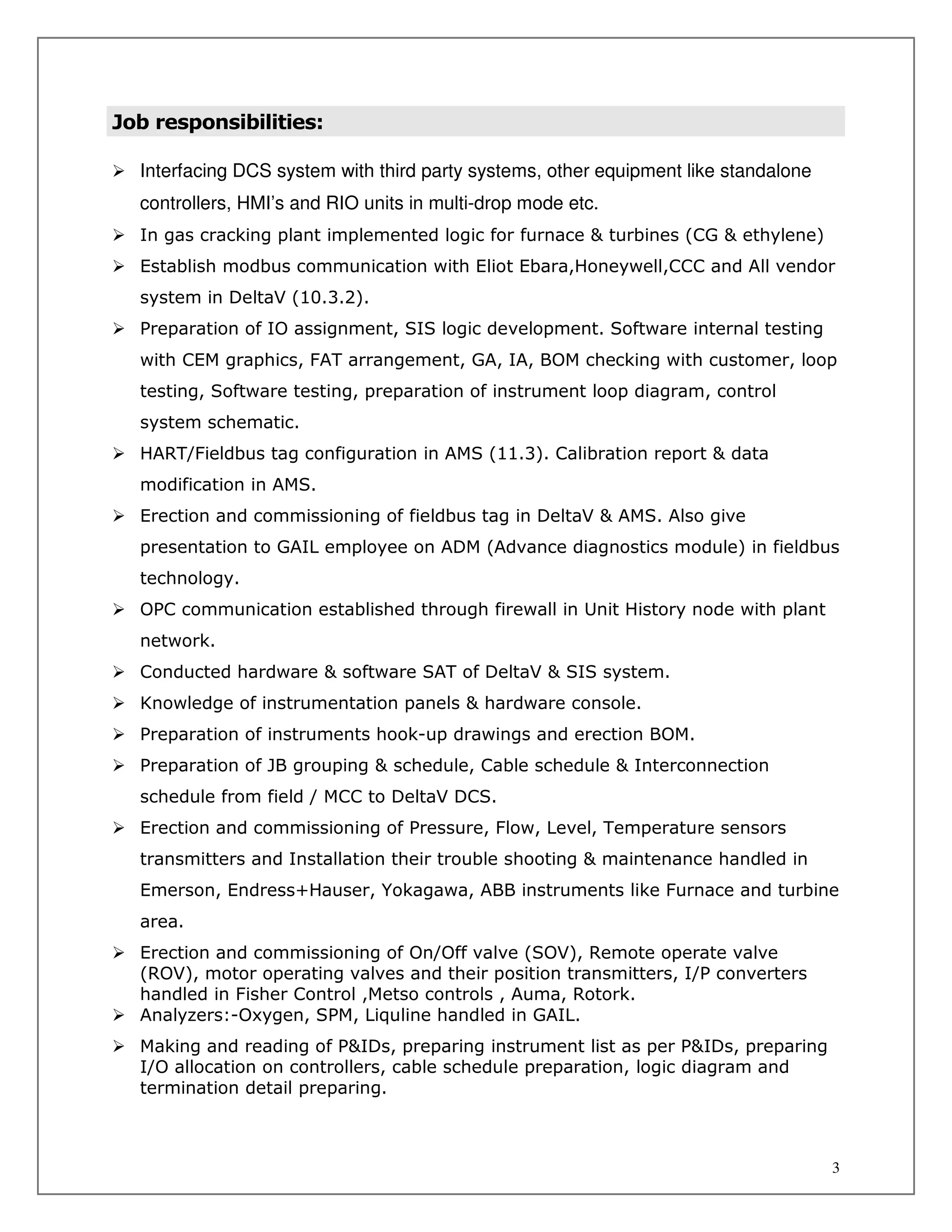 Resume_Amol Sawandkar_Instrumentation & Control | PDF