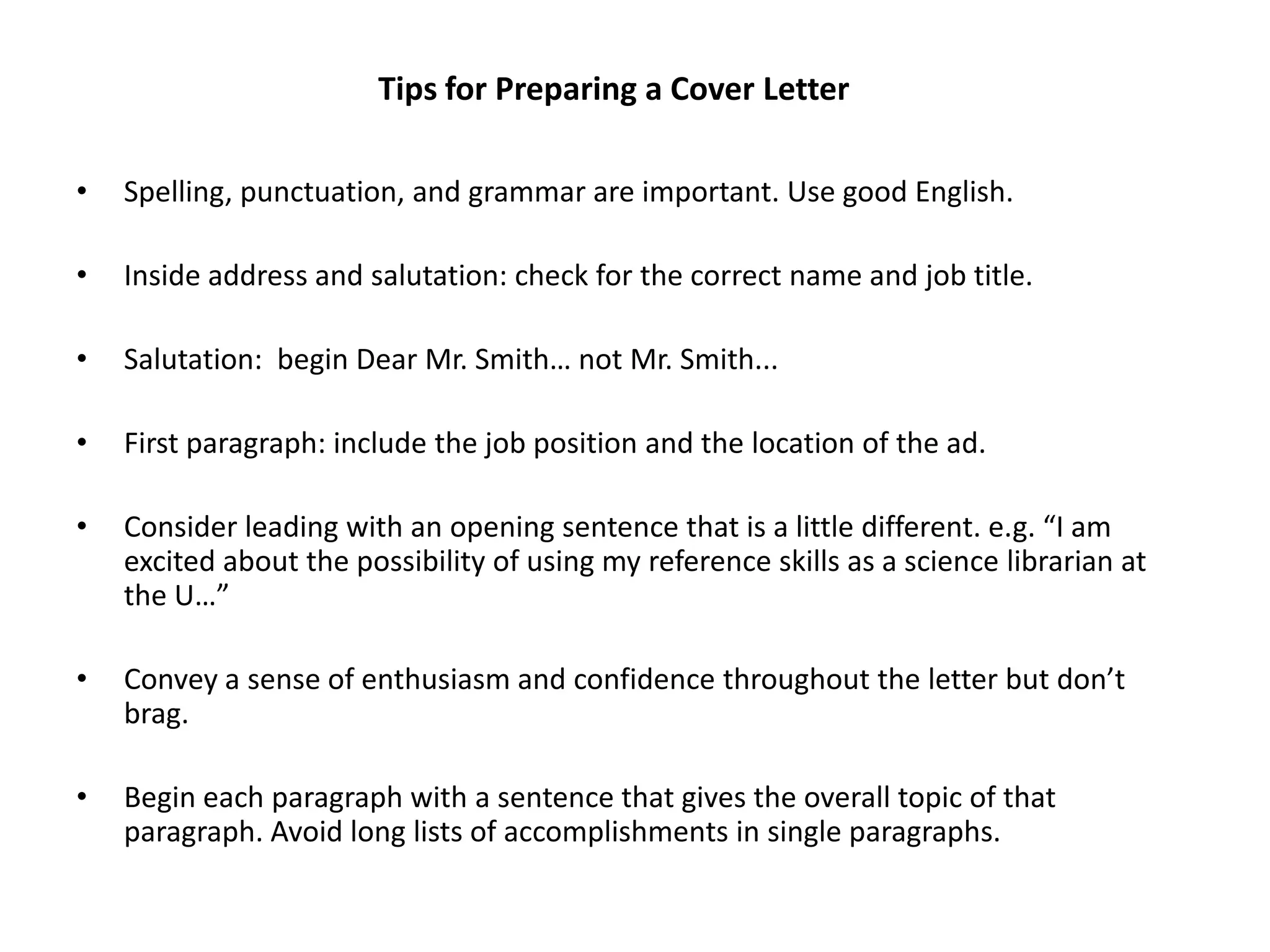 Resume and cover letter workshop | PPT