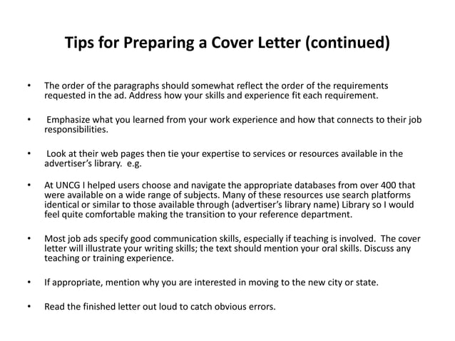 Resume and cover letter workshop | PPT