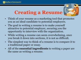 Resume and cover letters workshop presentation | PPT