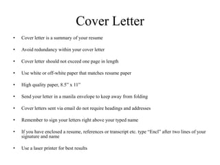 Resume and cover letter tips by Leviticus D. Thomas | PPTX