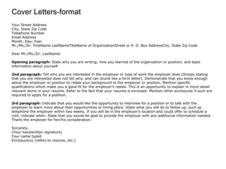 Resume and cvletter | PPT