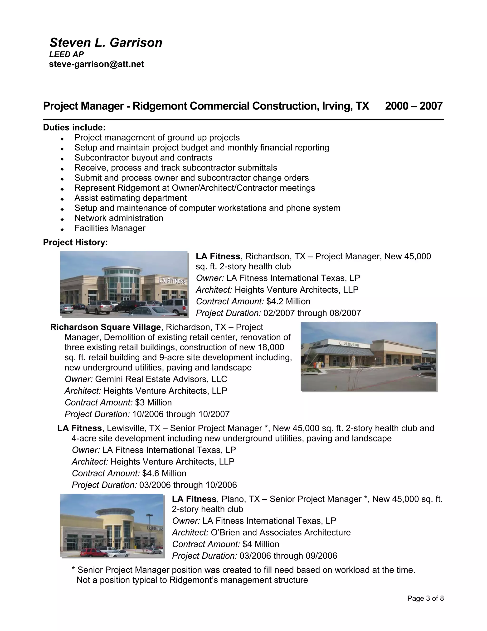 Resume And Detailed Project History | PDF