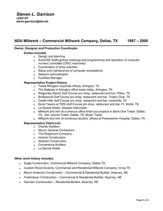 Resume And Detailed Project History | PDF
