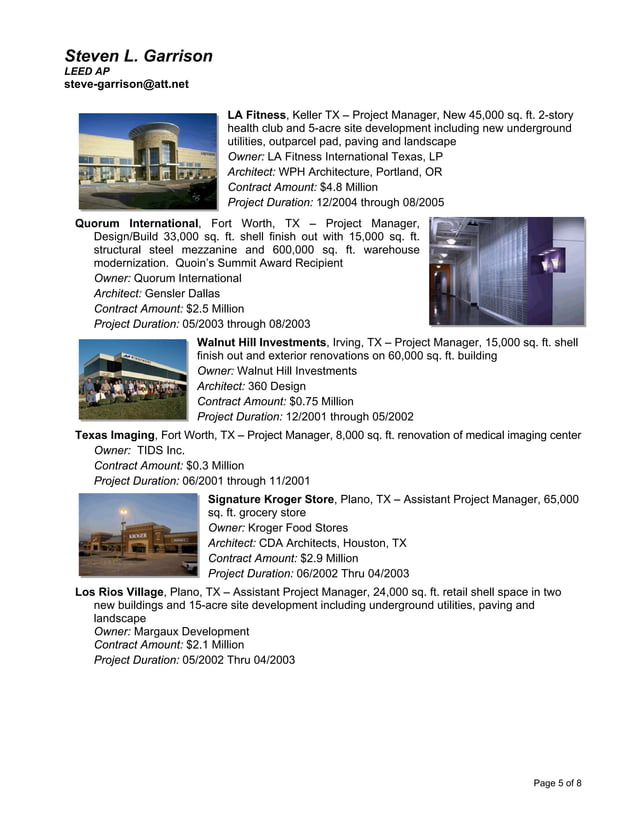 Resume And Detailed Project History | PDF