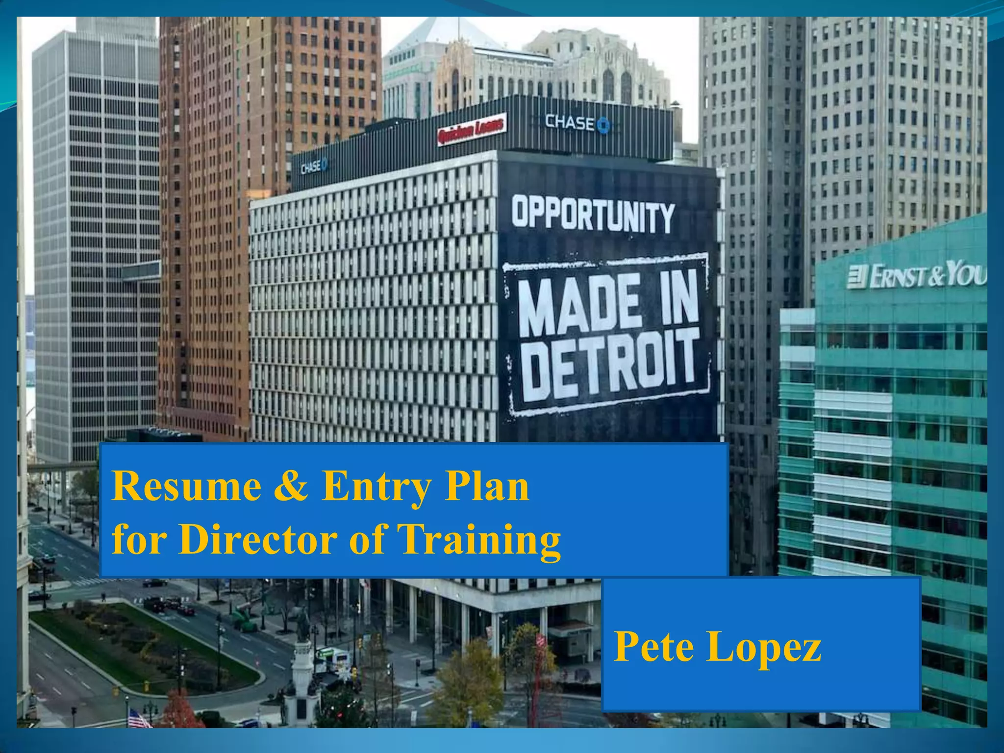 Resume and entry plan for TSI | PPT