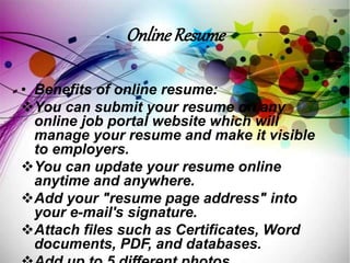 Resume and job application | PPSX
