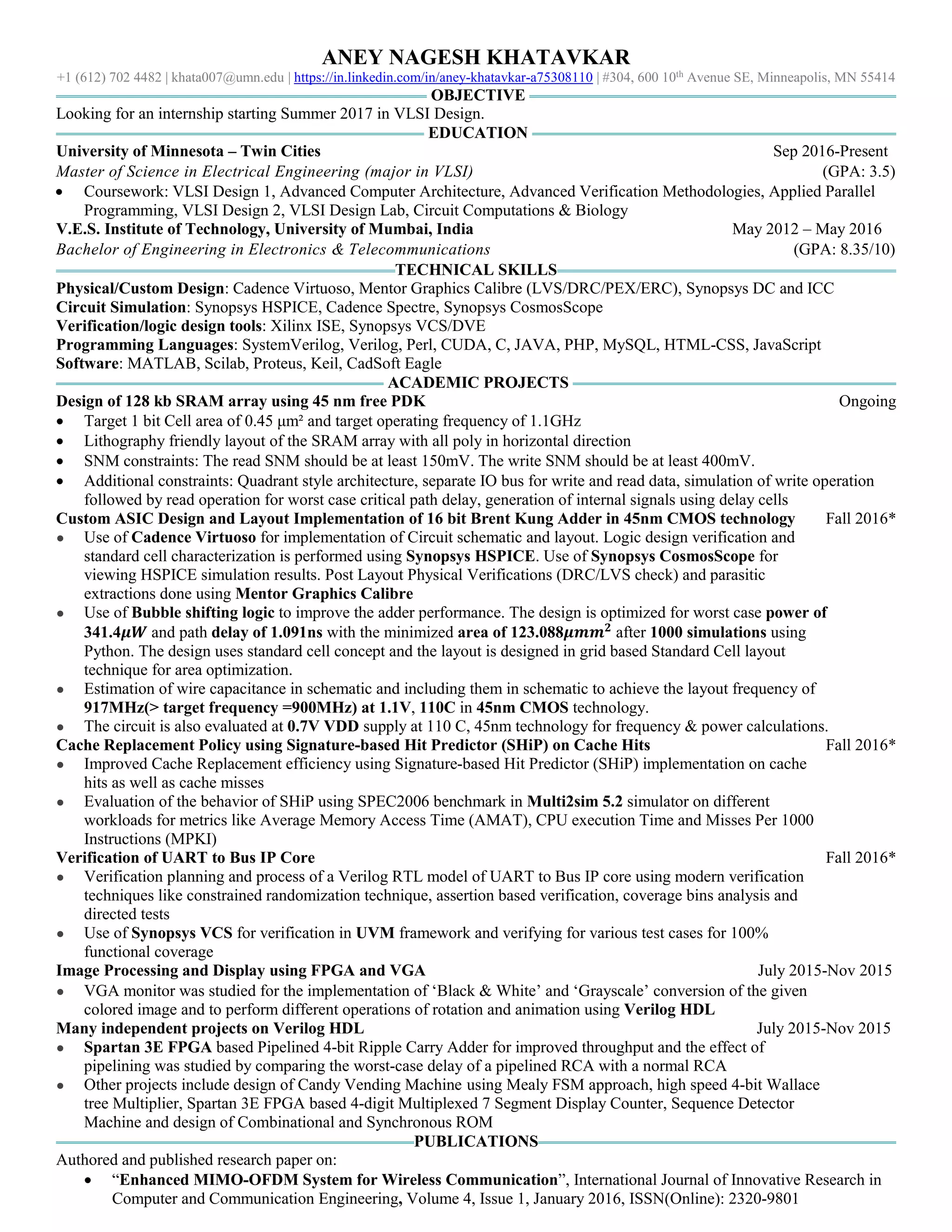 Resume_Aney N Khatavkar | PDF