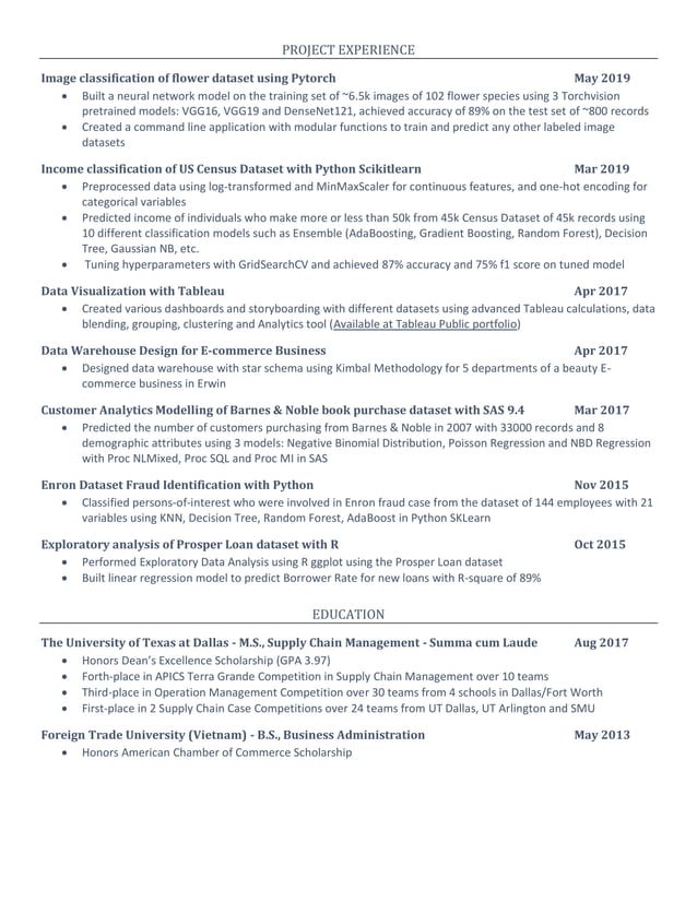 Resume anh chu | PDF