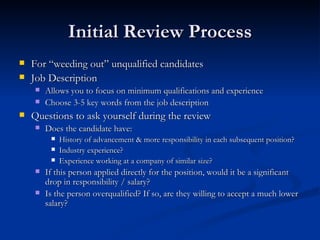 Resume & Application Review Process | PPT