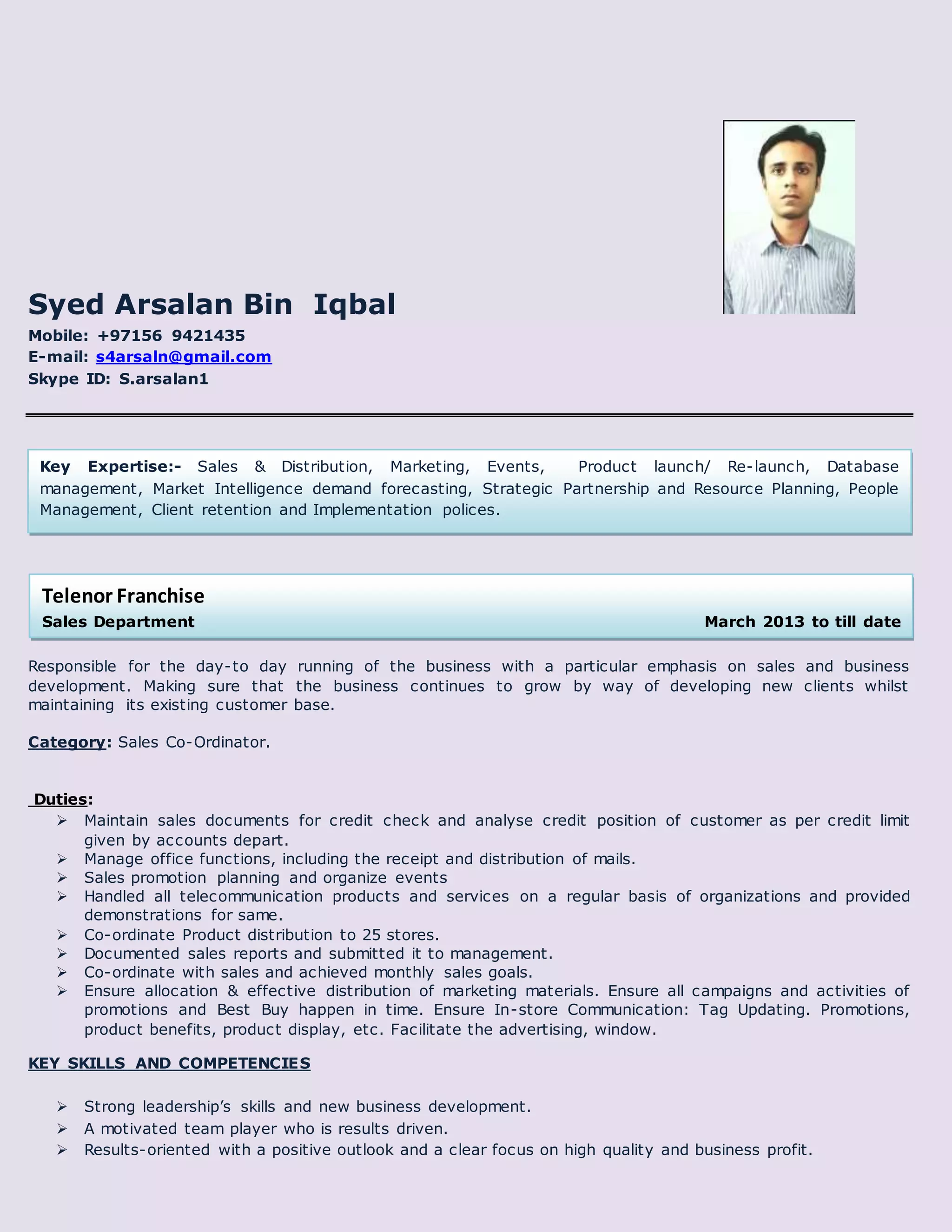 Resume arsalan | PDF