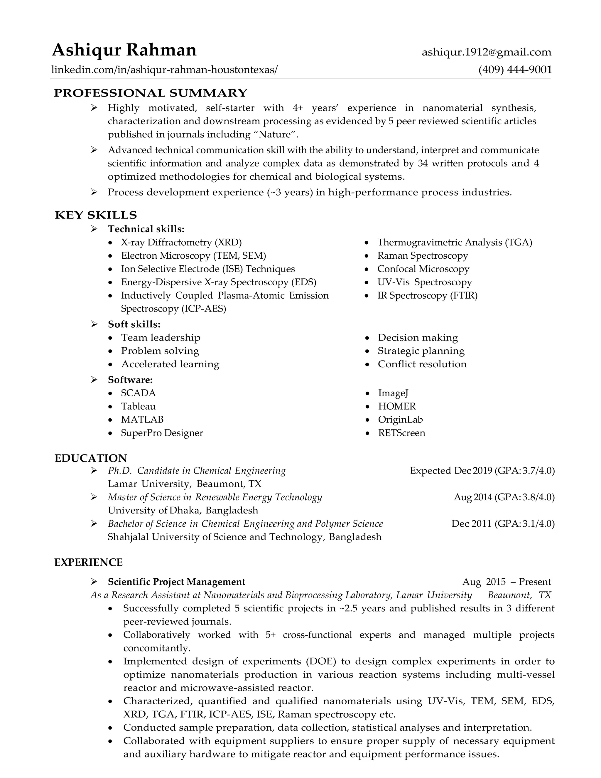 Resume Ashiqur Rahman | PDF