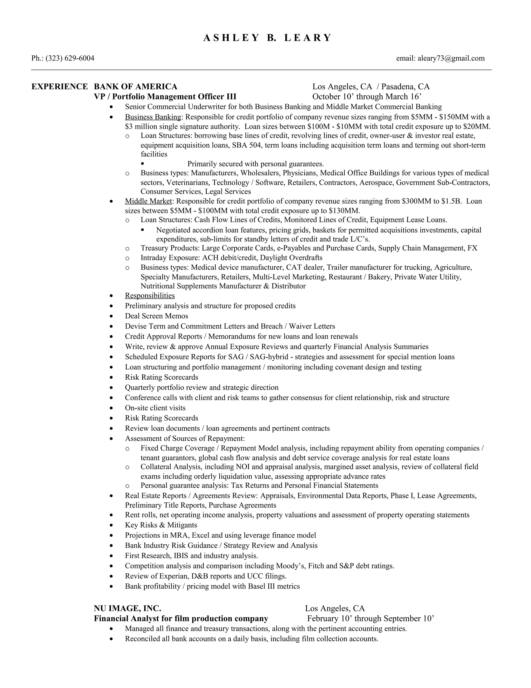 Resume ashley leary | DOC