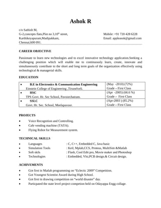 Resume ashok | PDF | Education industry | Industries
