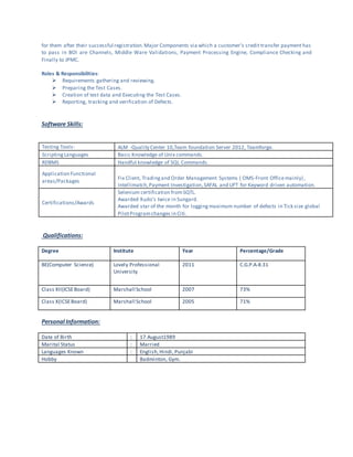 Resume astha. | DOCX