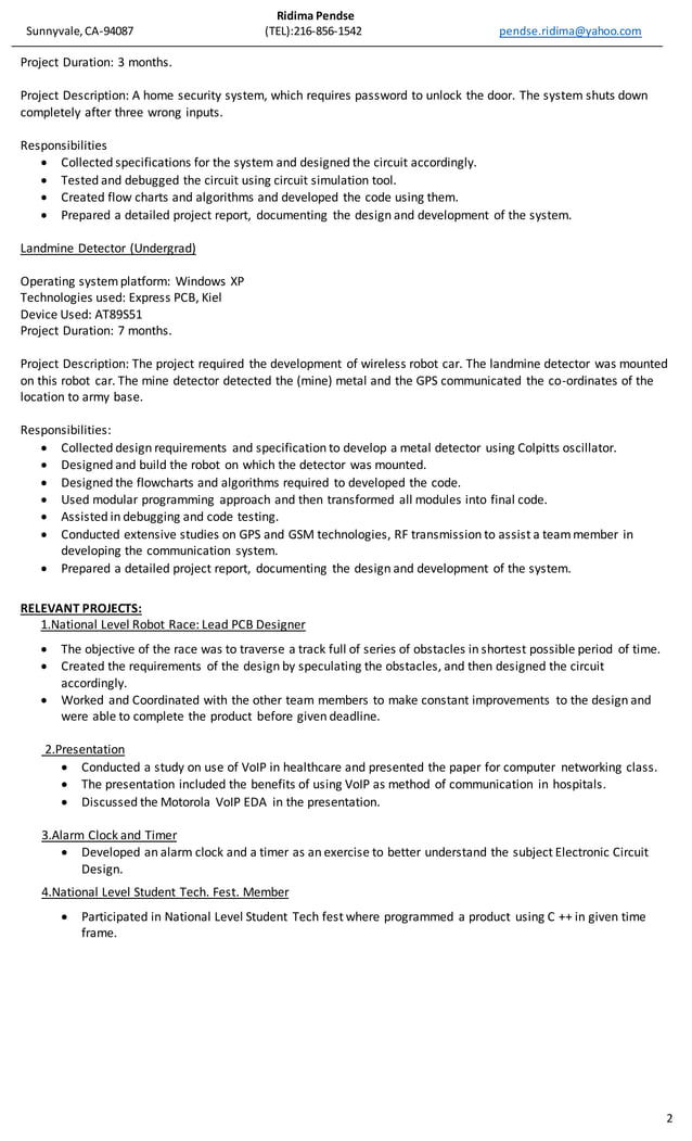 Resume aug 2016 | PDF