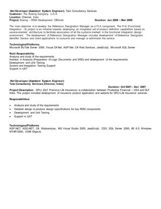 Technical Lead (Azure , SharePoint, ASP.Net ), 12+ years exp. | DOCX