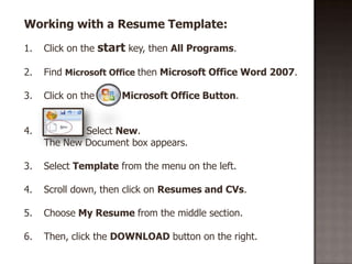 Resume Basics | PPTX | Desktop Publishing | Computer Software and ...
