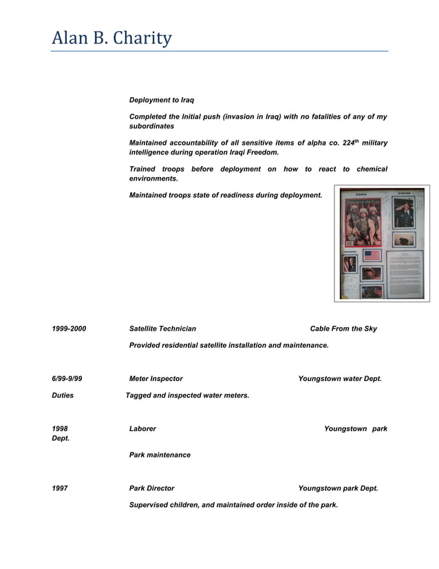 Resume Alan B Charity | PDF