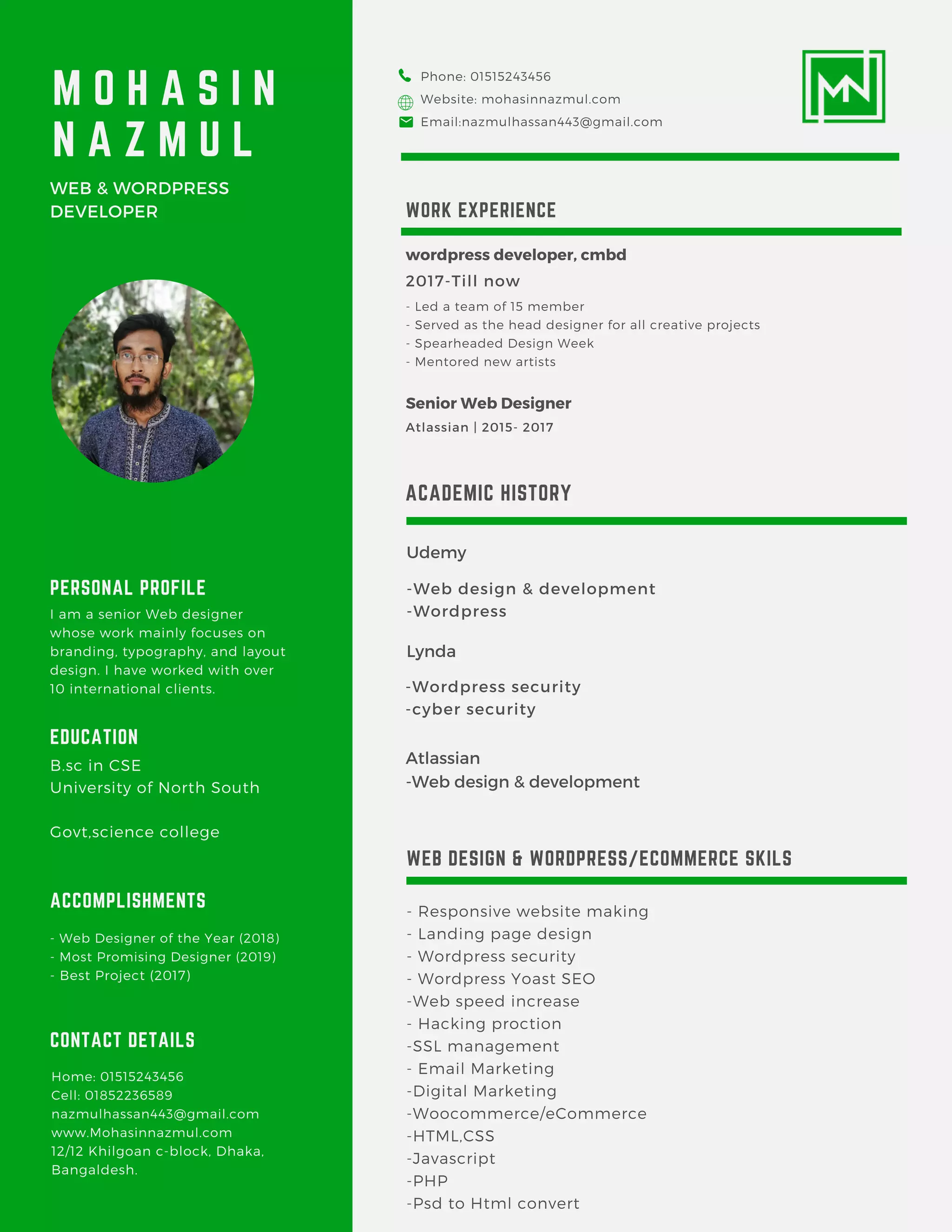 Mohasin Namul portfolio & my resume | PDF