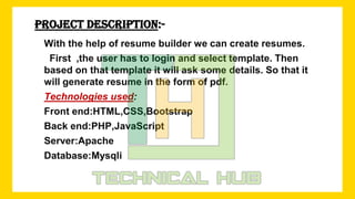 Resume builder | PPTX