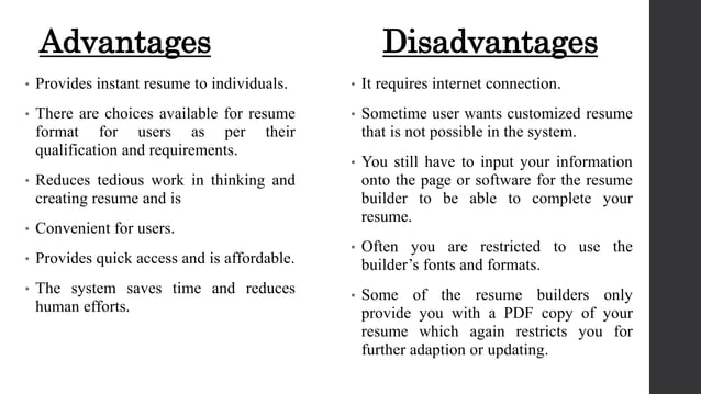 resume builder.pptx | Internet for Beginners | Internet