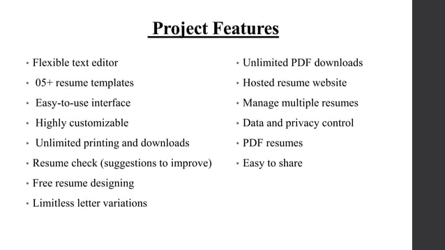 resume builder.pptx | Internet for Beginners | Internet
