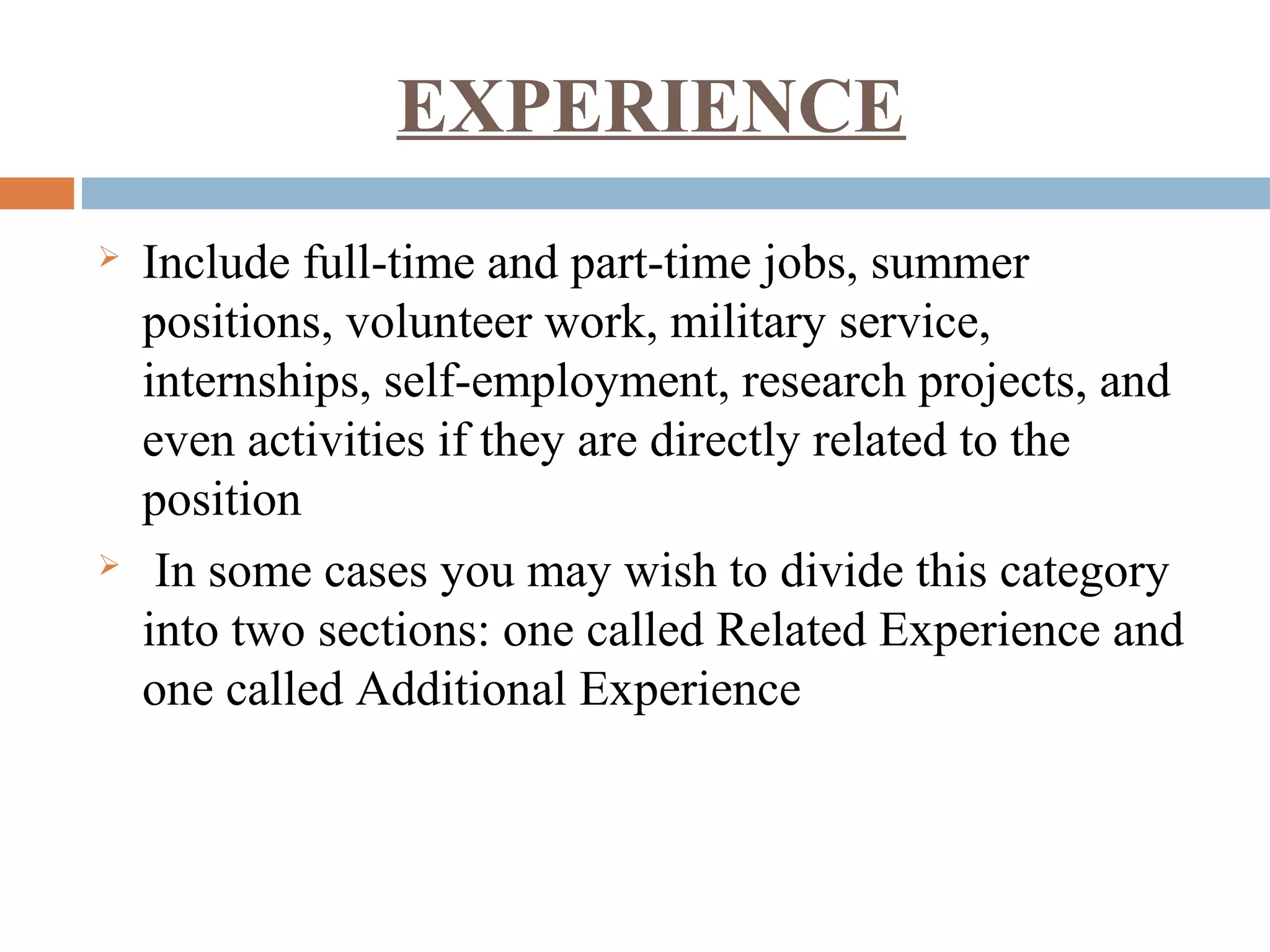 Resume Building | PPT