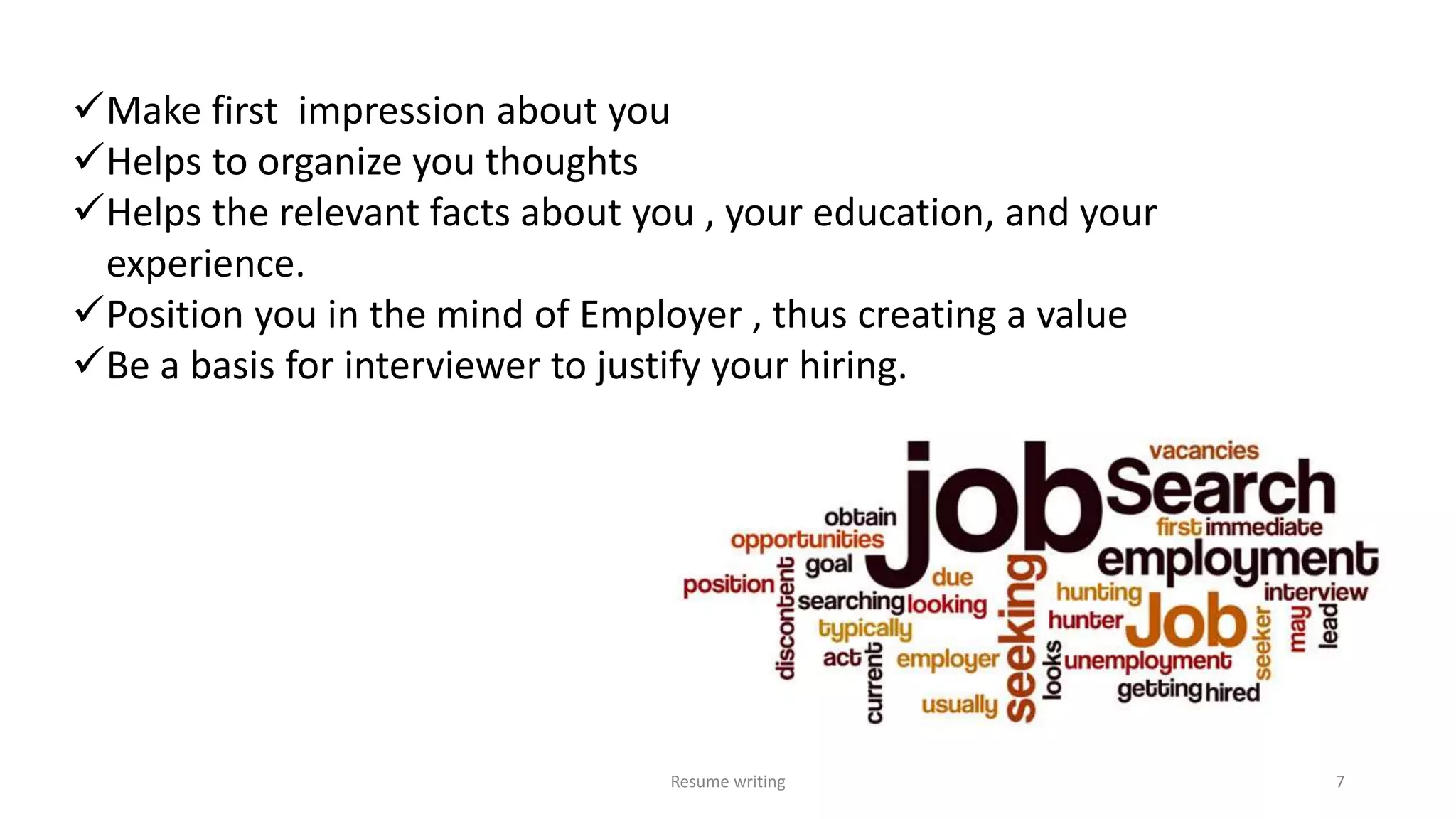 Resume building | PPT