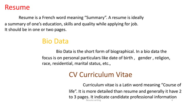 Resume building | PPT