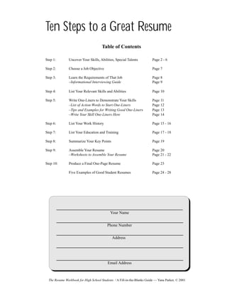 Resumebuildingforteens 131122124704-phpapp01 (1) | PDF